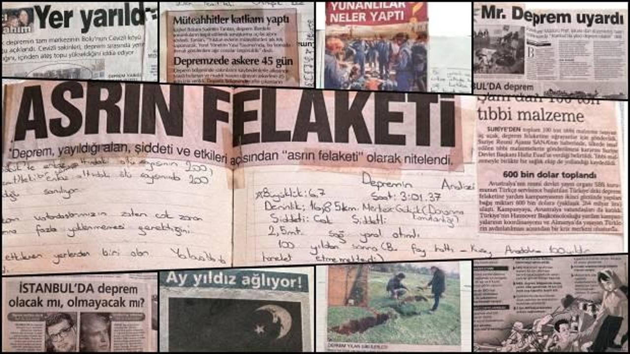 24 yıl önce aynı acı, aynı manşetler… 1999’daki Marmara Depremi'nin ...
