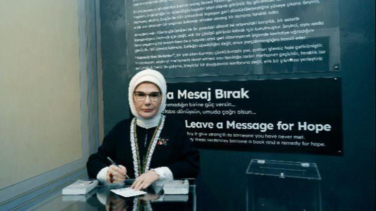 Emine Erdoğan: Filistin'de tek bir çiçek bile solsa mutlaka sanata konu ...