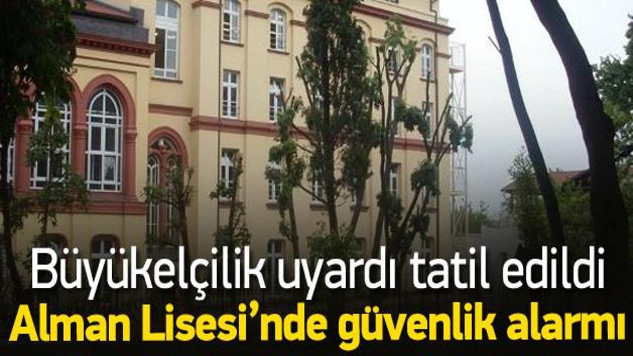 Alman Lisesi'nde güvenlik tatili - Haber 7 GÜNCEL
