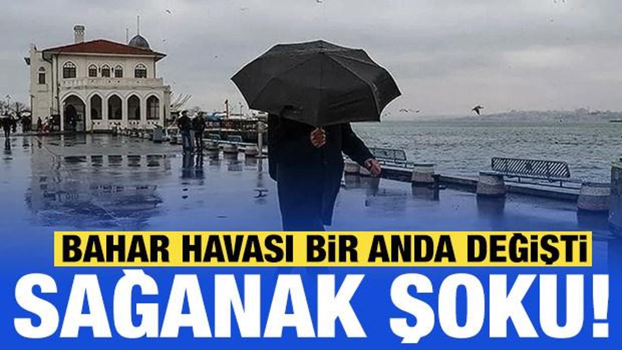 İstanbul'da bahar havası bir anda sağanağa döndü: Trafikte zor anlar ...