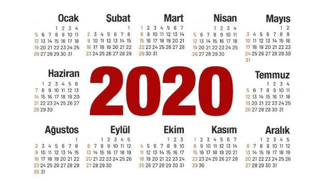 2020 hangi günler resmi tatil: Ramazan ve Kurban Bayramı başlama ...