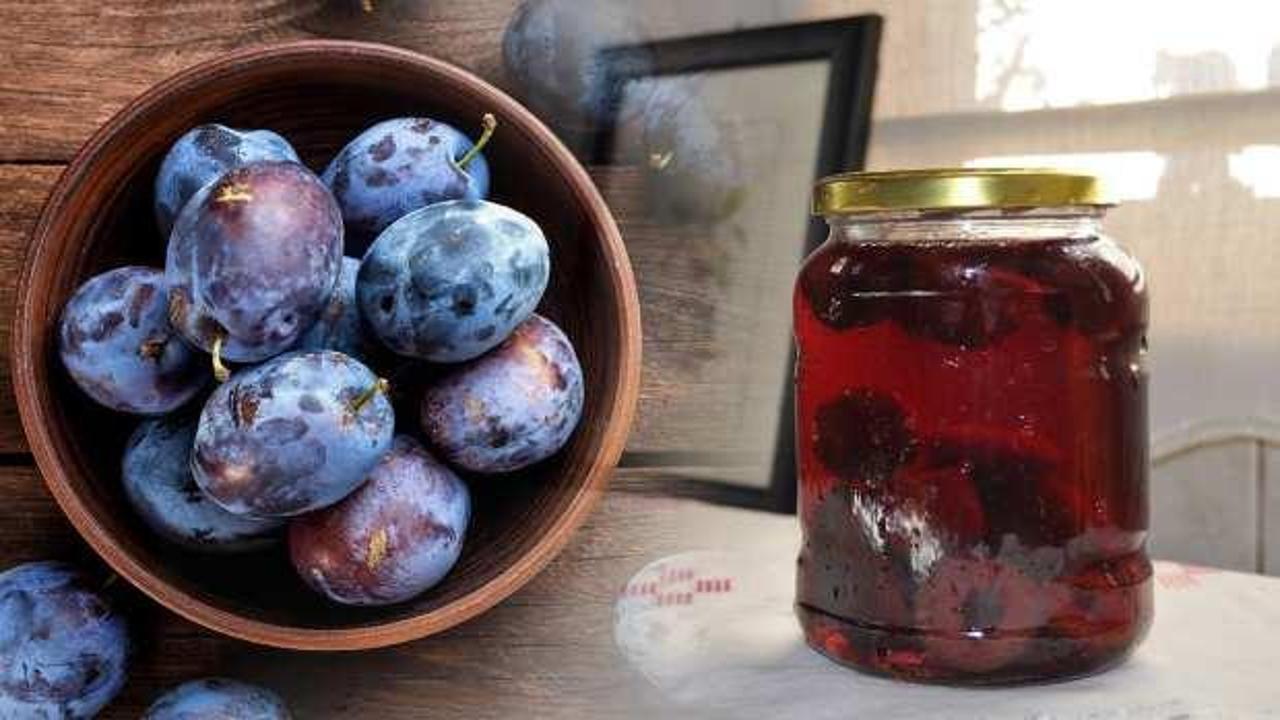 Kışlık mürdüm eriği kompostosu nasıl yapılır? Kavanozda erik kompostosu ...