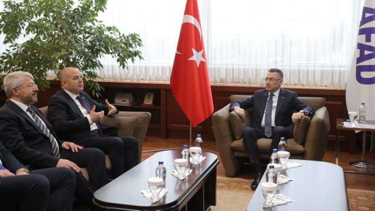 Fuat Oktay, Anavatan Partisi Genel Başkanı İbrahim Çelebi ile buluştu ...