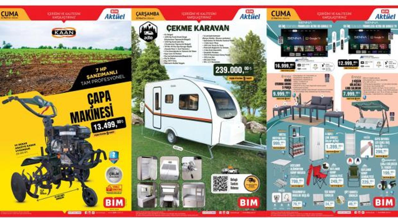 BİM 22 Mart 2024 Kataloğu Yayınlandı! Çapa makinesi, çekme karavan ...