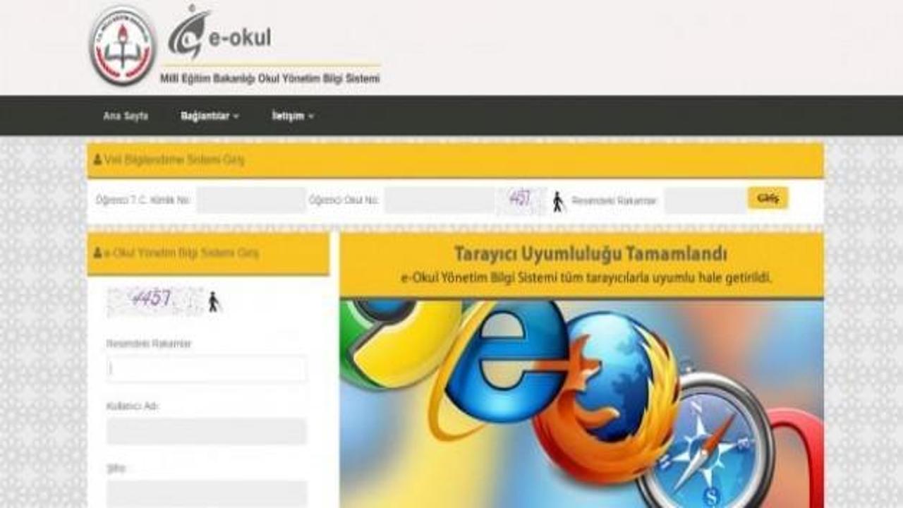 E-Okul Veli Bilgilendirme sistemi 30.08.2015 - Haber 7 GÜNCEL