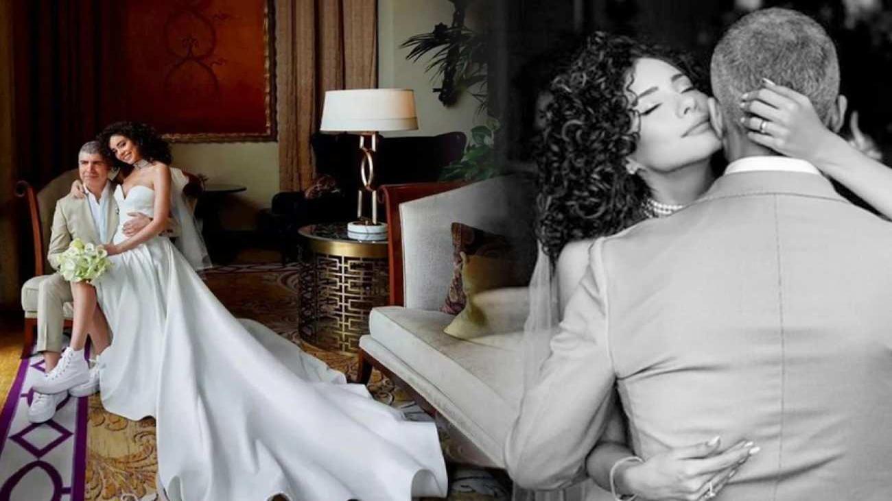 Özcan Deniz ve Samar Dadgar'ın nikahından hiç görülmemiş kareler ...