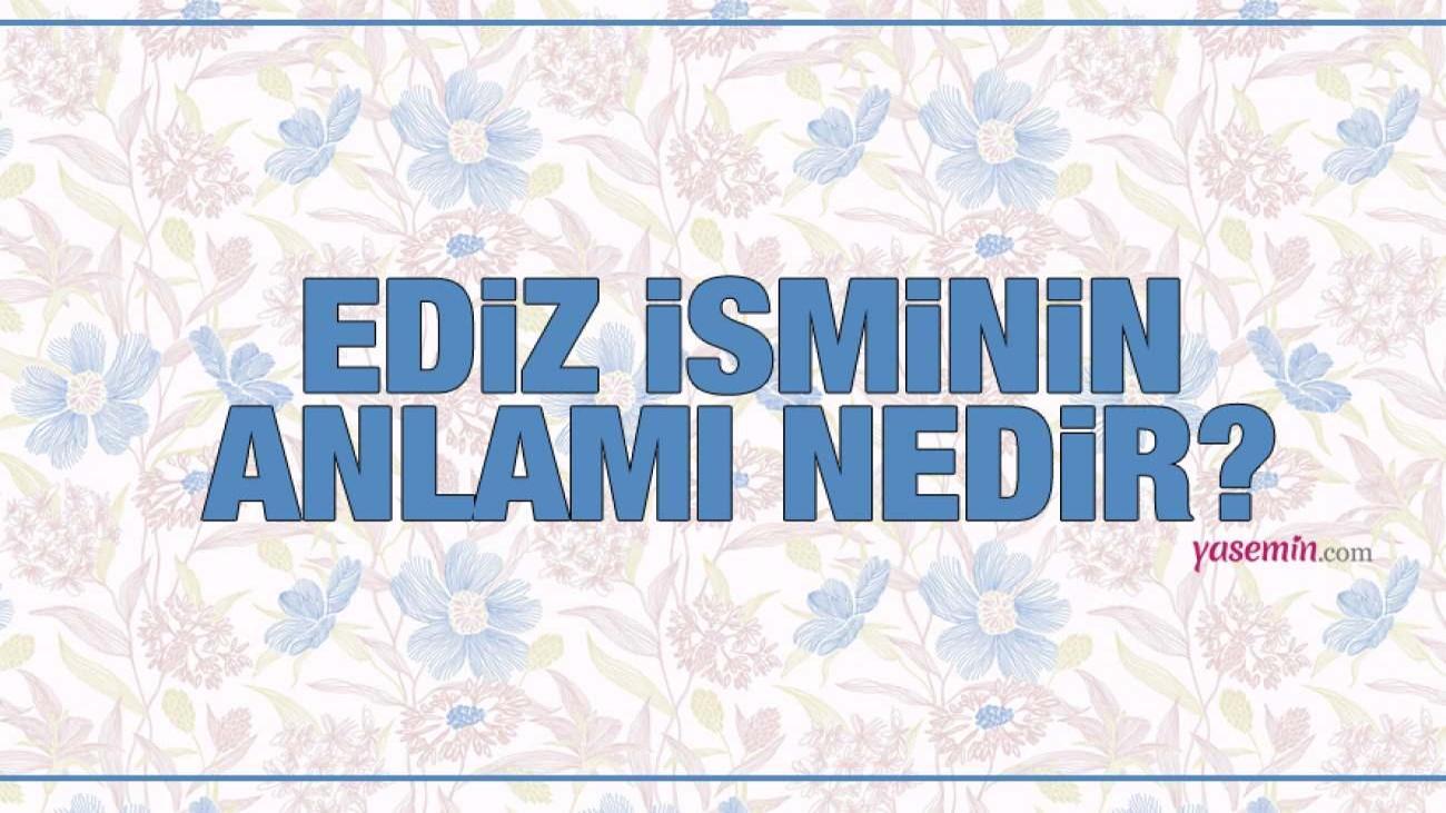 Ediz isminin anlamı nedir? Ediz ismi Kuran'da geçiyor mu? Ediz ne demek ...