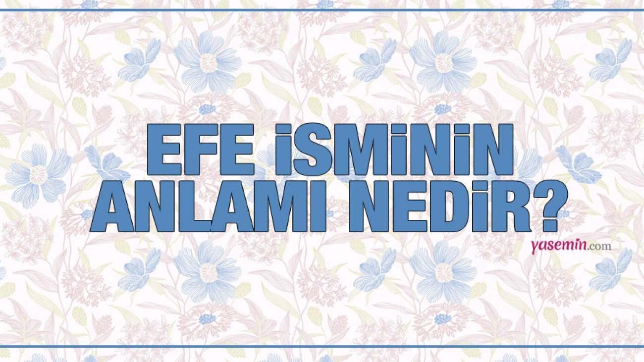 Efe ne demek? Efe isminin anlamı nedir? Efe ismi Kuran'da geçiyor mu ...