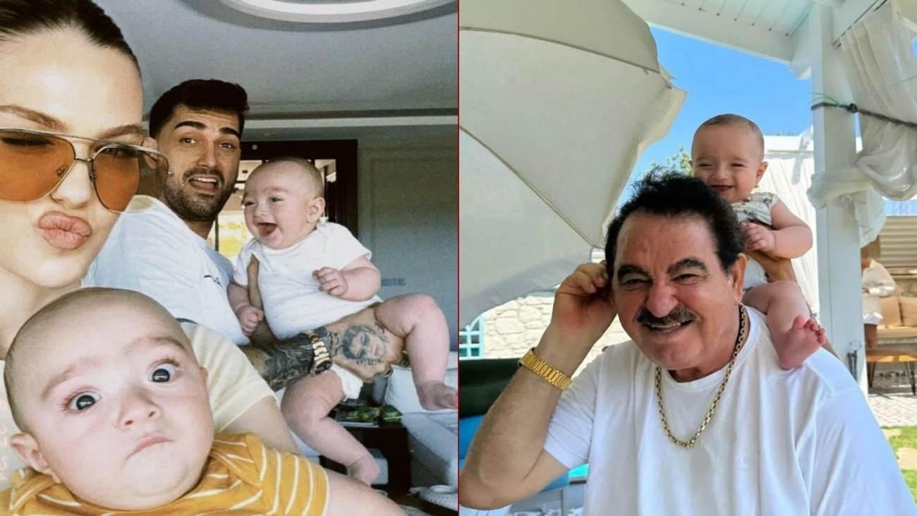 İbrahim Tatlıses'in torunları İdo Tatlıses’in ikizlerine nazar değdi ...