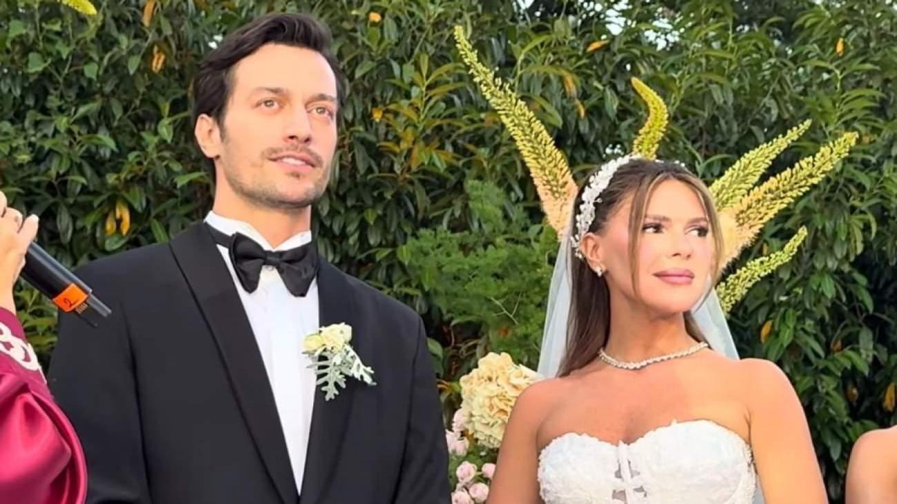 Feyyaz Şerifoğlu ve Merve Dinçkol dünyaevine girdi! Düğünde ...