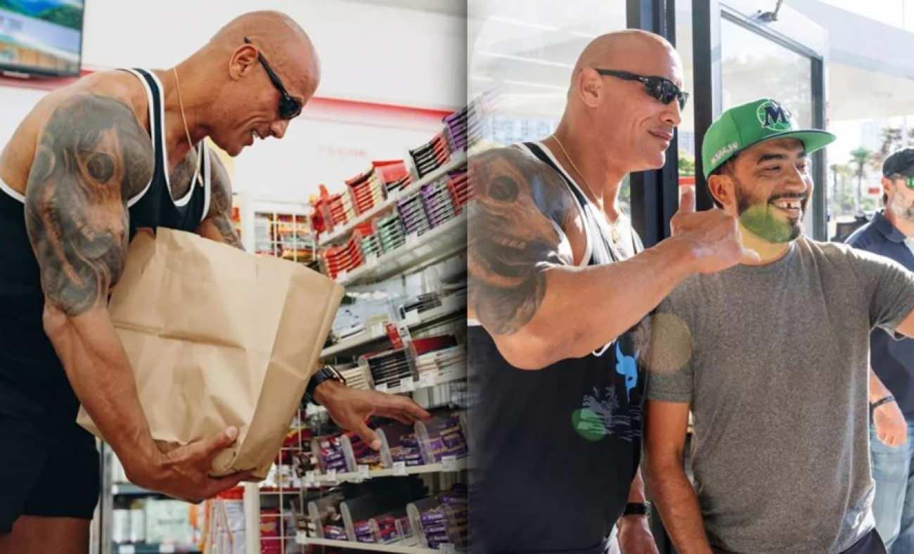 Yıllar önce hırsızlık yaptığı markete şimdi yıldız olarak girdi! Dwayne ...