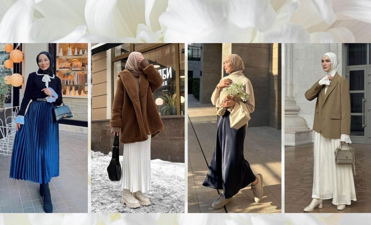 Uzun etek nasıl kombinlenir?Tesettür uzun etek üstüne ne giyilir?En şık ...