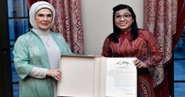 Emine Erdoğan Maldivler Cumhurbaşkanı Muizzu'nun eşi Sajidha Mohamed ...
